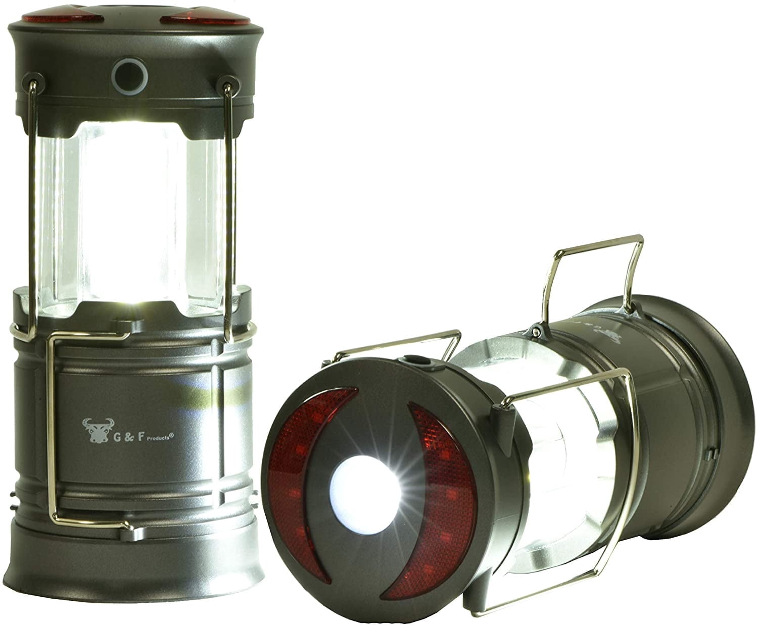 G & F Products 360 LED Lanterns Flashlights, 2 Pack, Water-Resistant ...