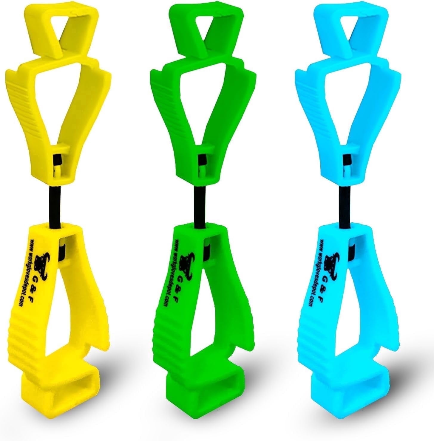 G & F Products Heavy-Duty Glove Clips, 360° Rotating, Spring-Loaded ...