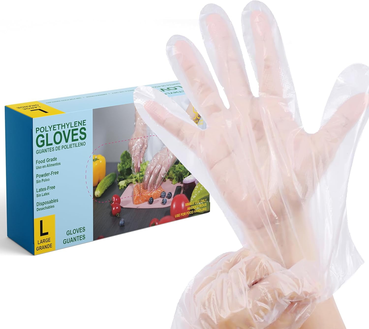 G & F Products Plastic Food Service Gloves Ideal for Food Handling ...