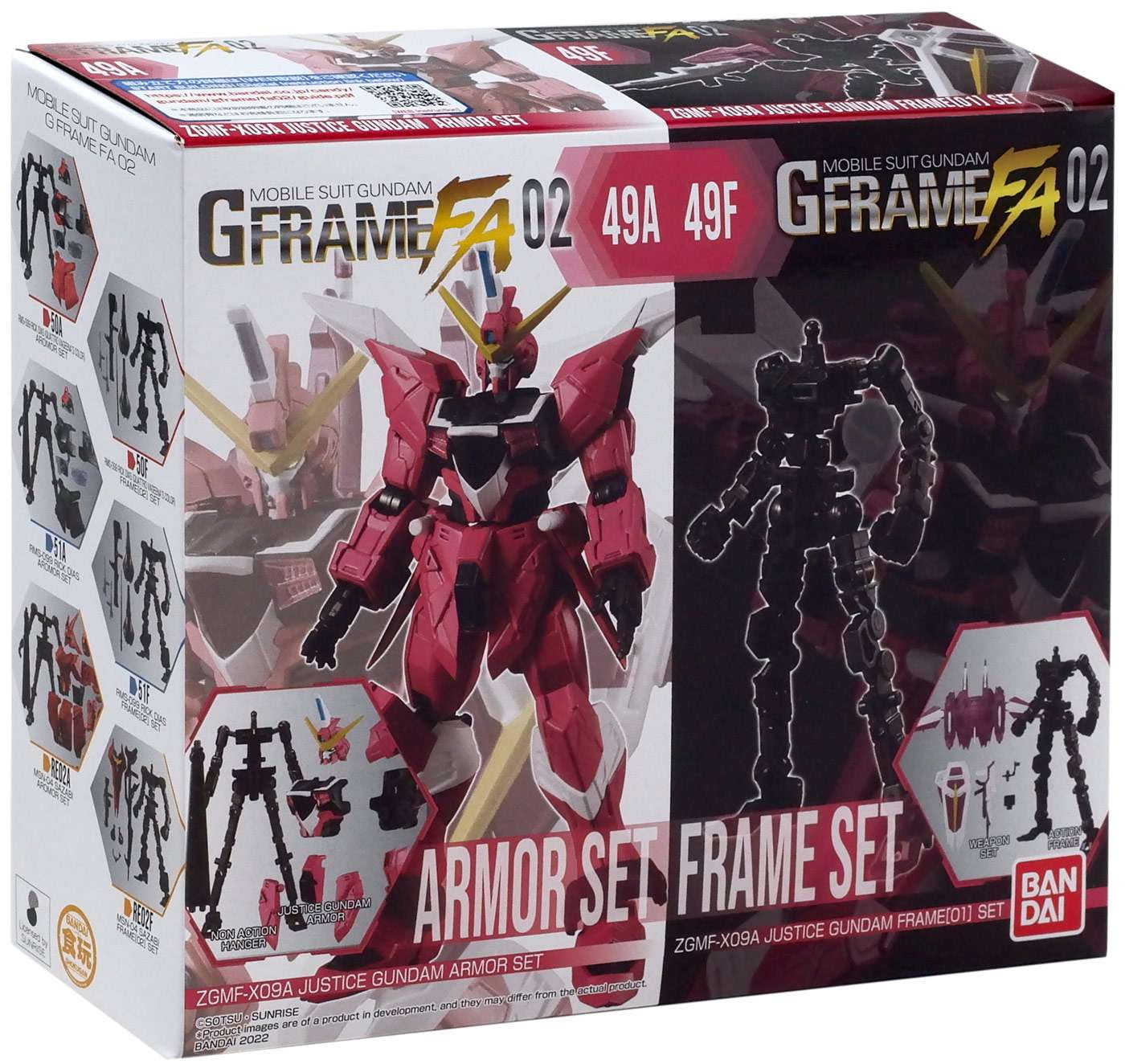 Bandai Japan G Frame ZGMF-X09A Gundam Model Kit, Articulated Inner ...