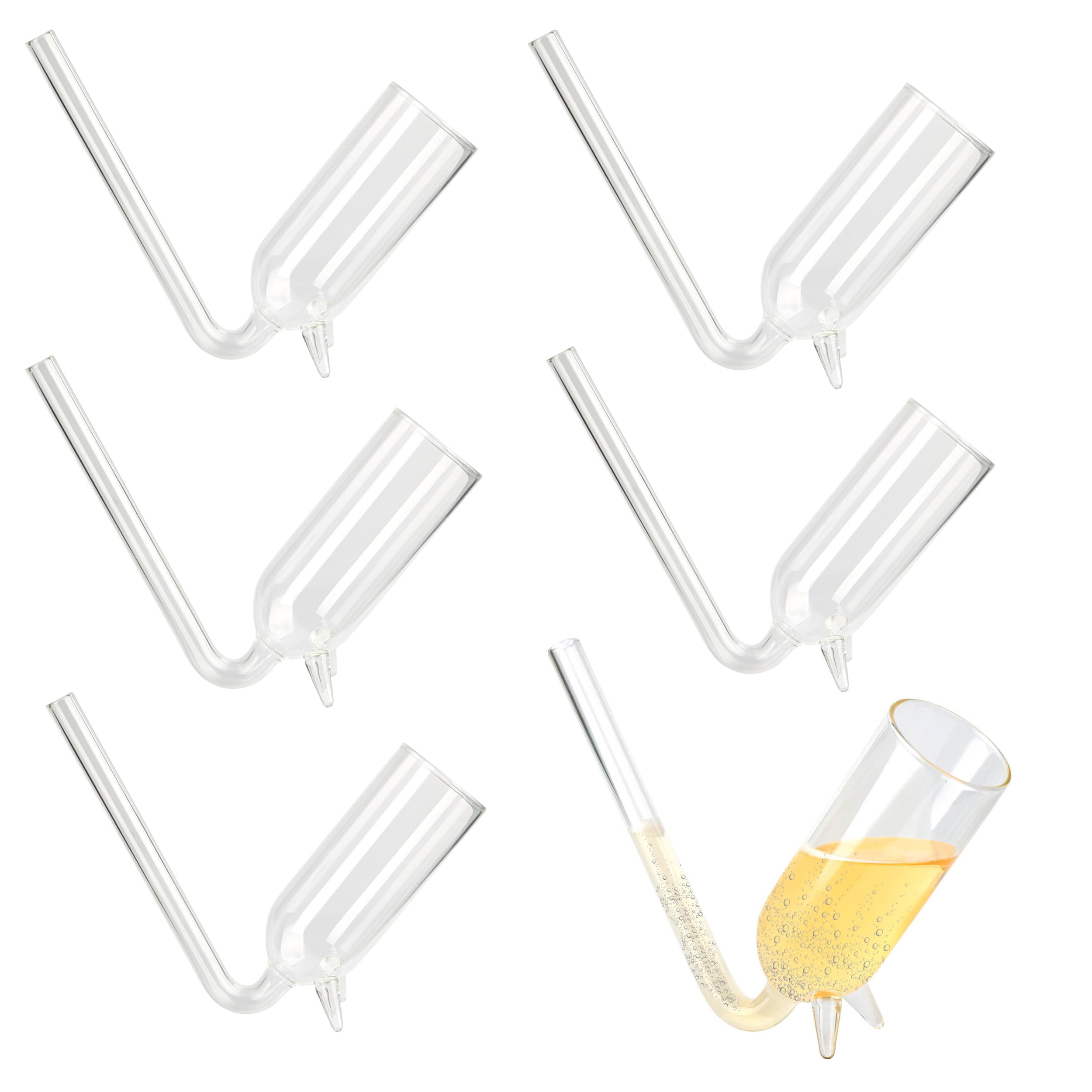 G Francis Champagne Shooters with Built In Stands - 6pk 5.7oz Champagne ...