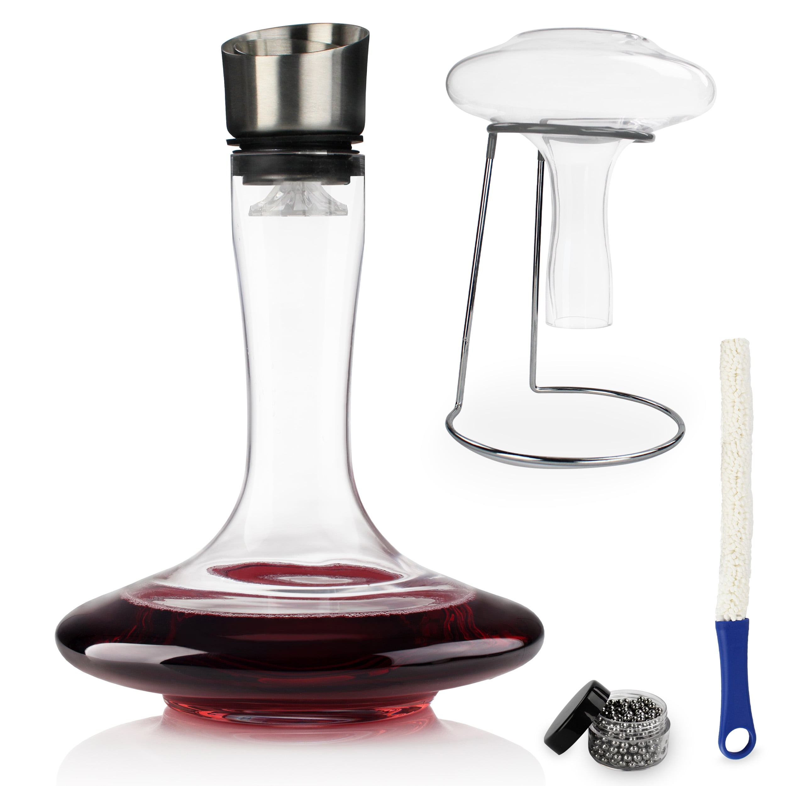 G Francis Glass Wine Decanter Set - Wine Carafe Decanter with Wine ...
