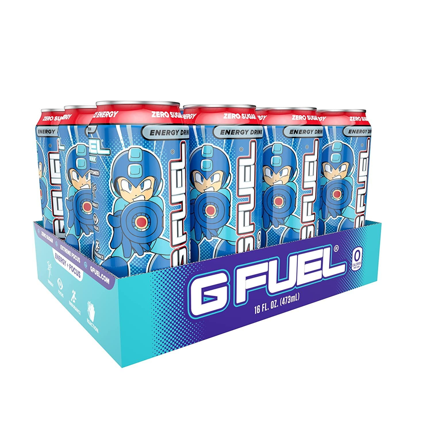 G Fuel Zero Sugar Blue Bomber Slushee Energy Drink, Inspired by Mega ...