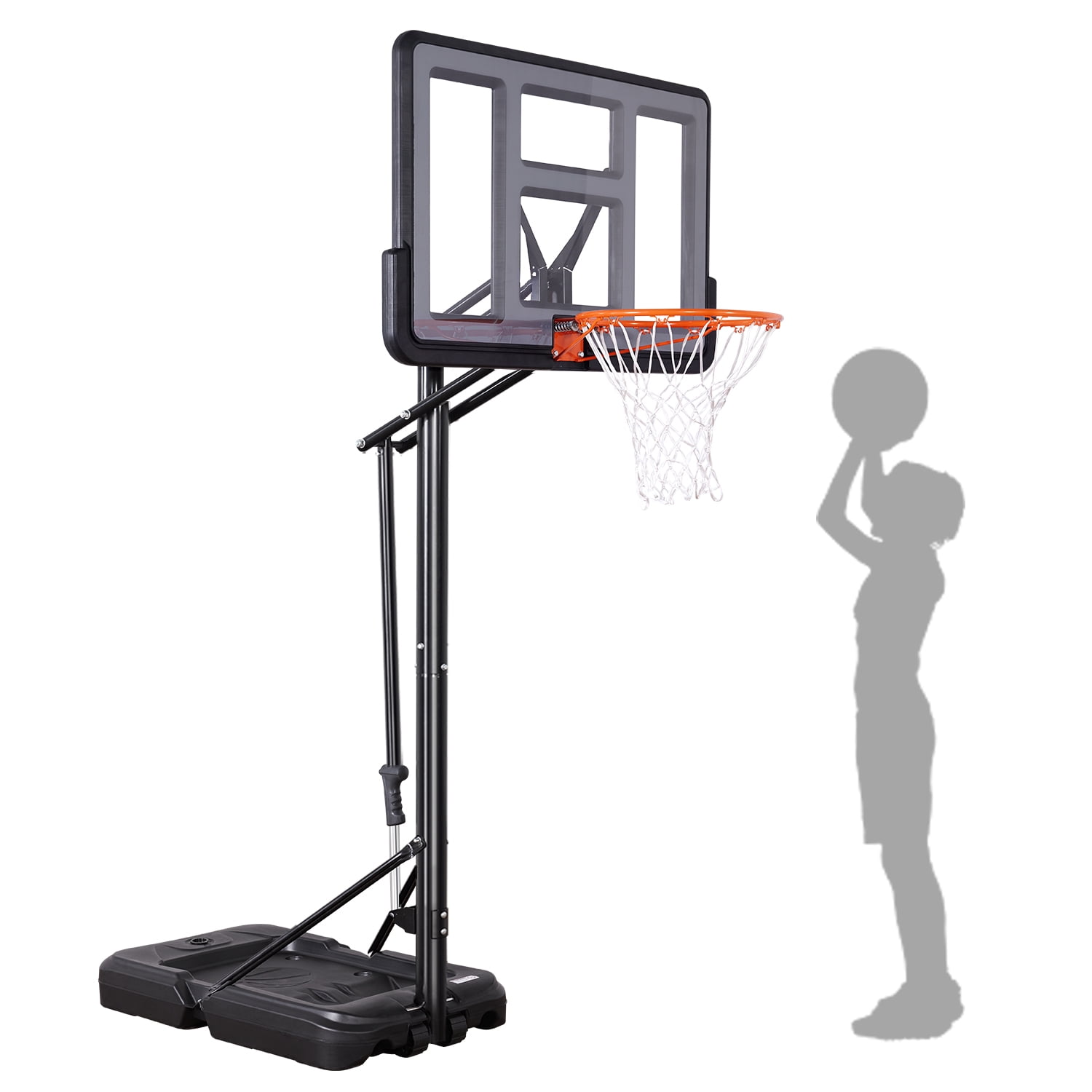 Silverback SBX 54" Wall Mounted Adjustable-Height Basketball Hoop with ...