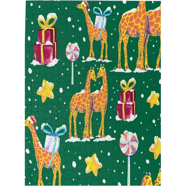 G for Girrafe Wooden Puzzle for Adults 500 Piece Jigsaw Puzzles Fun ...