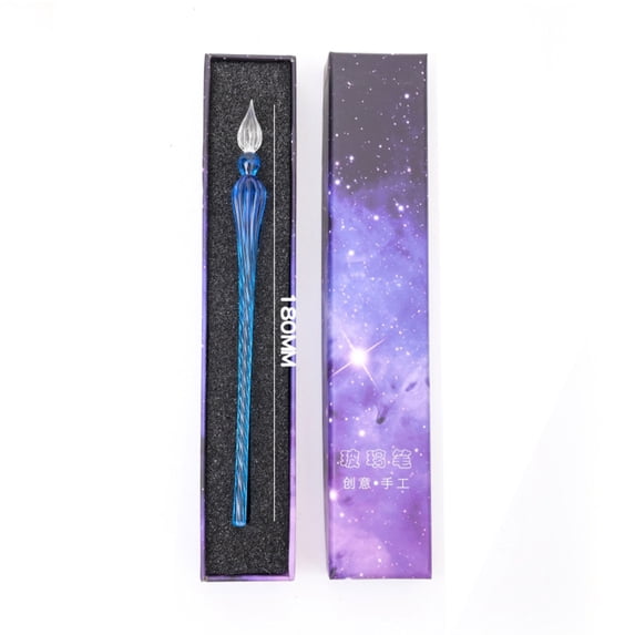 G Glass Dip Pen Ink Set Calligraphy Pen With Starry Sky Design Writing ...