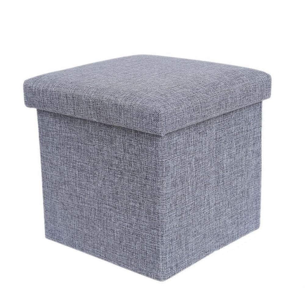 G Gomore Cube Shape Sitting Stool with Storage Box Living Foldable ...