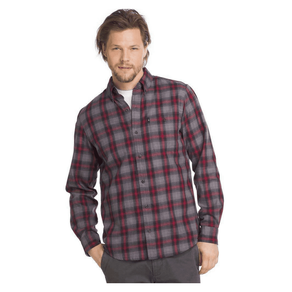 G.H. BASS and CO. Men's Fireside Flannel Shirt, December Sky, XL ...