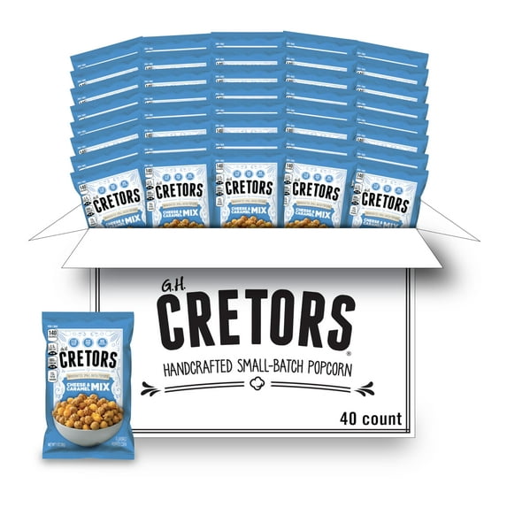 G.H. Cretors Cheese & AIF9 Caramel Popcorn Mix (1 oz Bags - 40 Pack ...