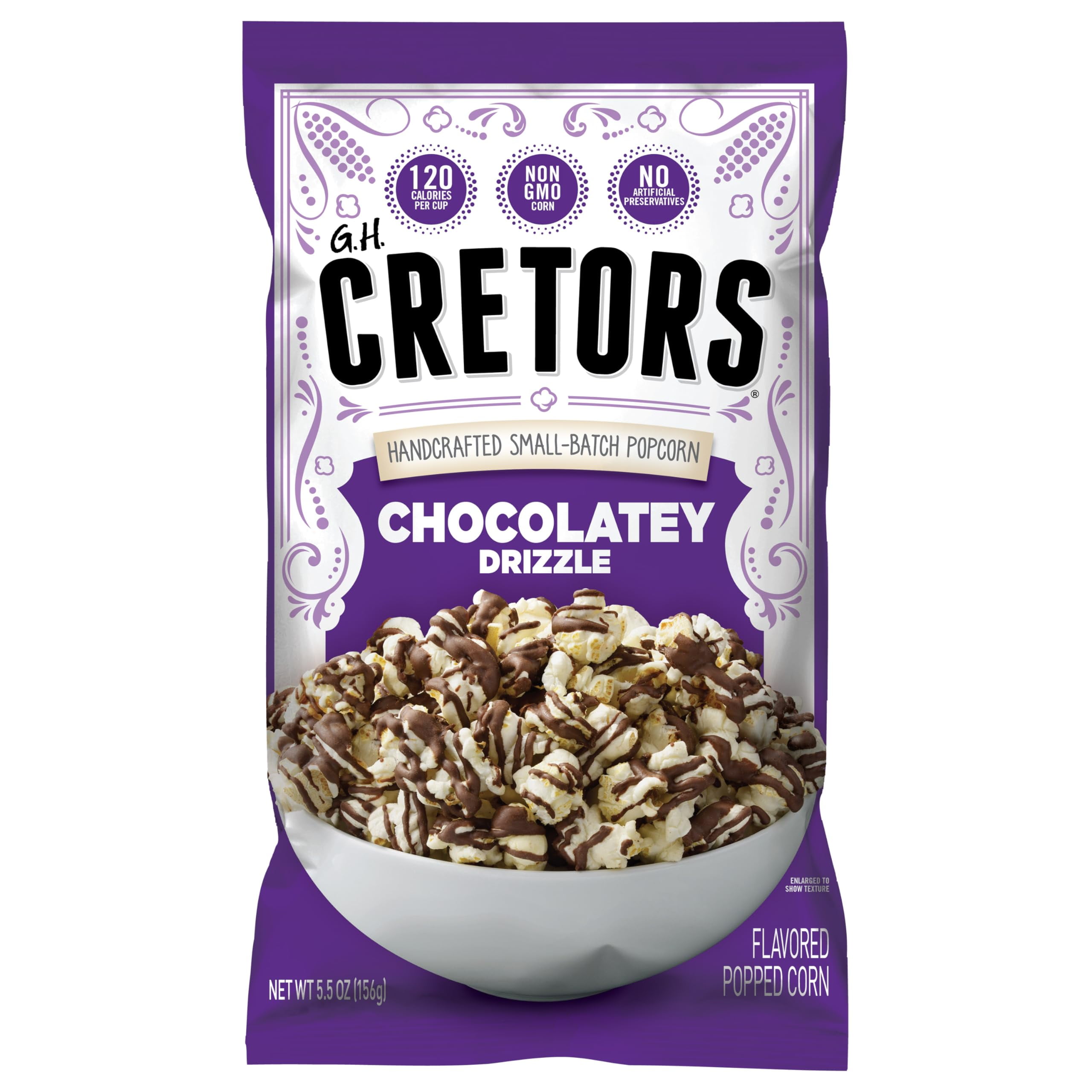 G.H. Cretors, Dark Chocolatey IRF13 Drizzle Popcorn (6 Pack - 5.5 Oz ...