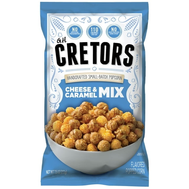 G.H. Cretors Handcrafted Small-Batch Popcorn Cheese & Caramel Mix, 7.5 ...