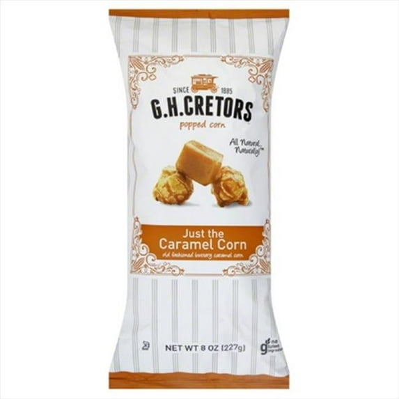 G.H. Cretors Just the Caramel Corn Popped Corn, 8 oz, (Pack of 12 ...