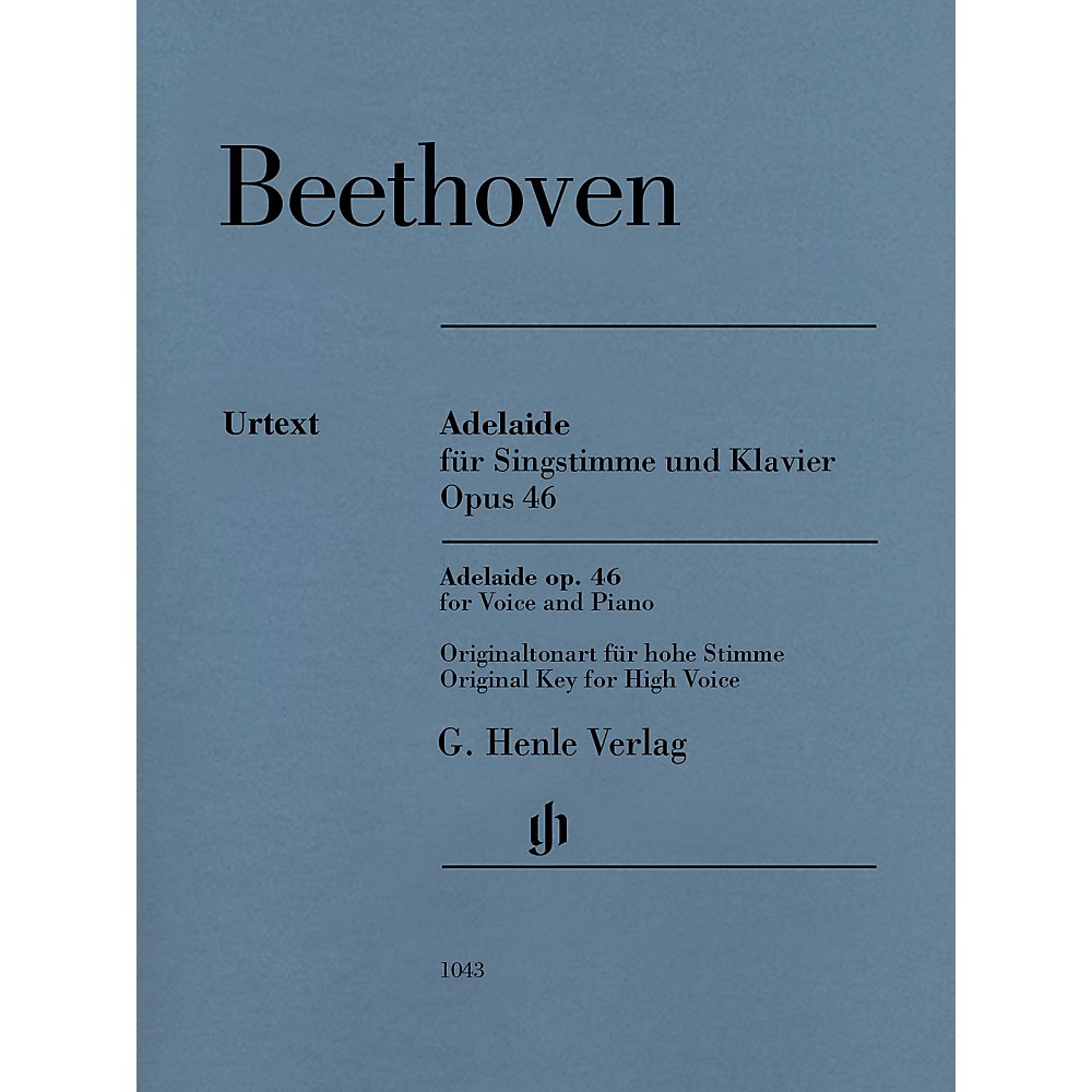 G. Henle Verlag Adelaide, Op. 46 Henle Music Folios Softcover by Ludwig ...