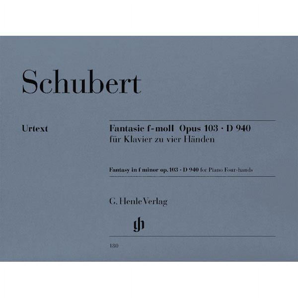 G. Henle Verlag Fantasy F Minor Op. 103 D940 for 1 Piano, 4 Hands By Schubert - Walmart.com