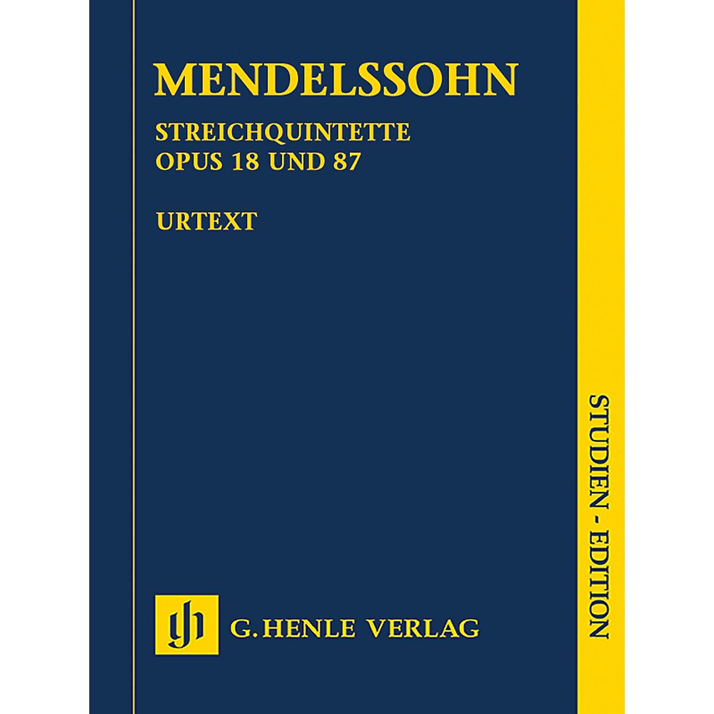 G. Henle Verlag String Quintets, Op. 18 and 87 Henle Study Scores Series Softcover by Felix ...