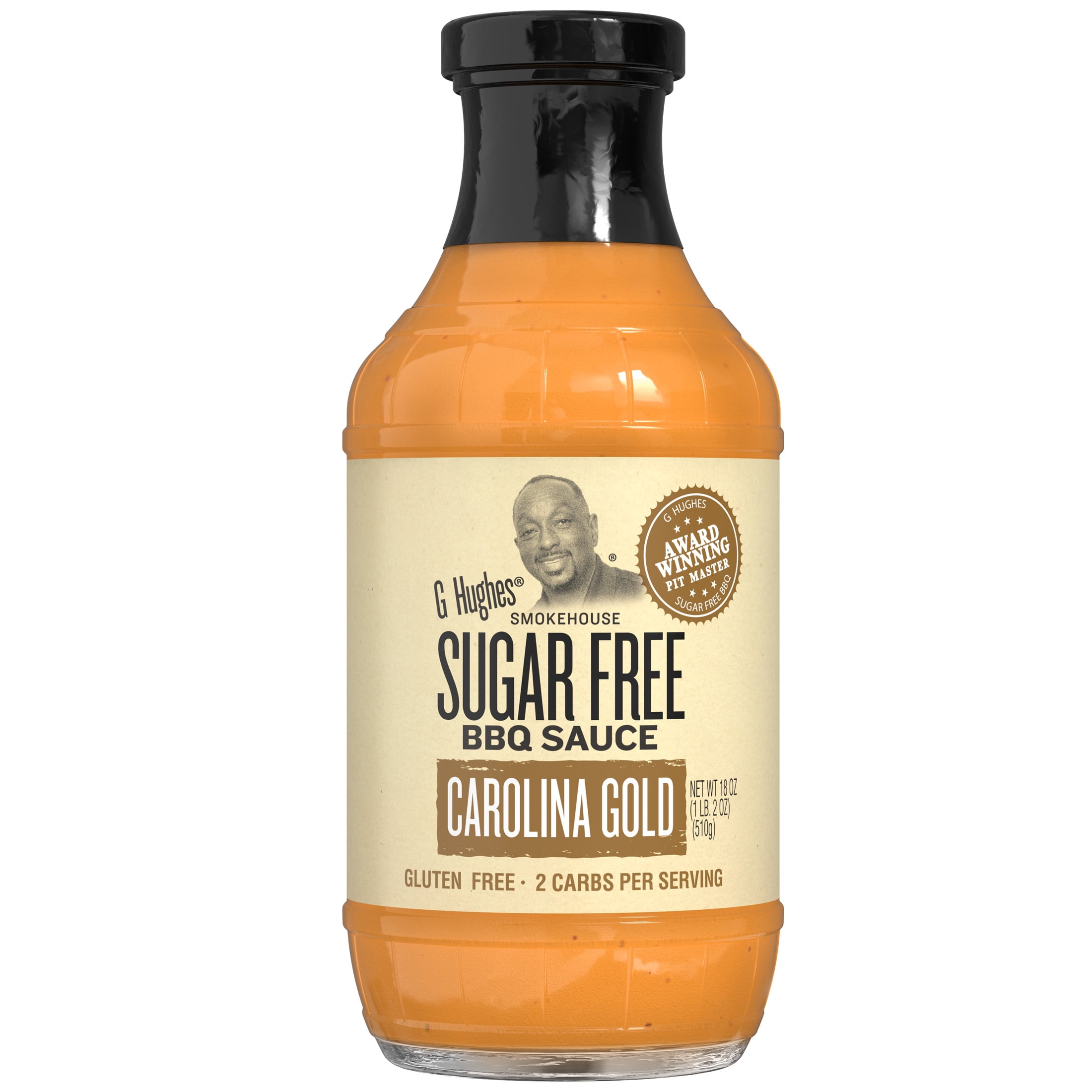 G Hughes Sugar Free Carolina Gold Mustard BBQ Barbecue Sauce, 18 oz ...
