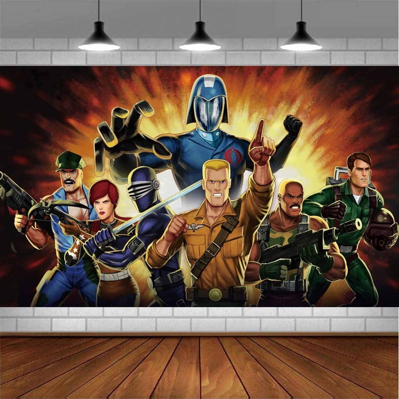 G.I. Joe Backdrop Banner Party Supplies Poster Movie Theme Background ...