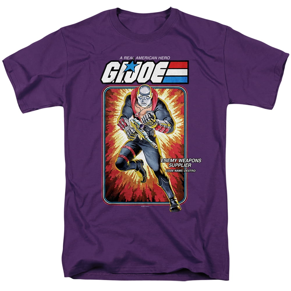 G.I. Joe Destro Card Unisex Adult T-Shirt, Purple, Small - Walmart.com