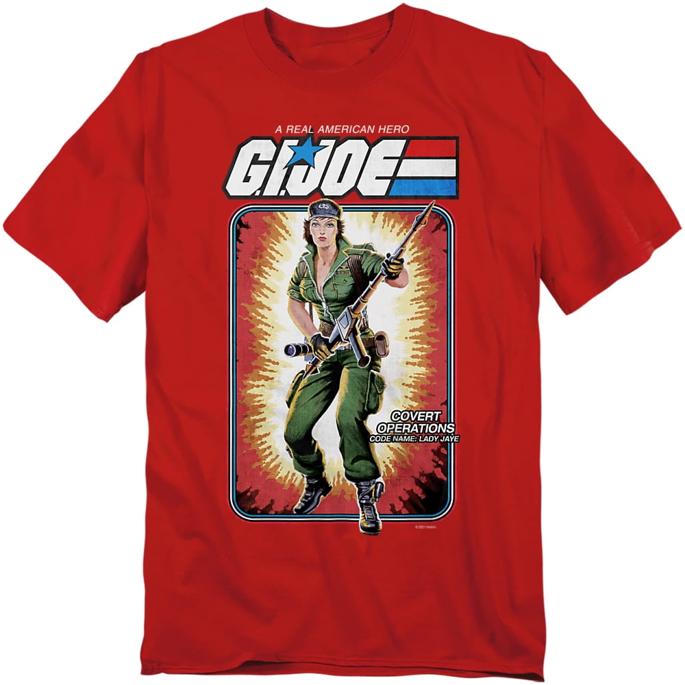 G.I. Joe Lady Jaye Card Unisex Adult T-Shirt, Red, 2X-Large - Walmart.com