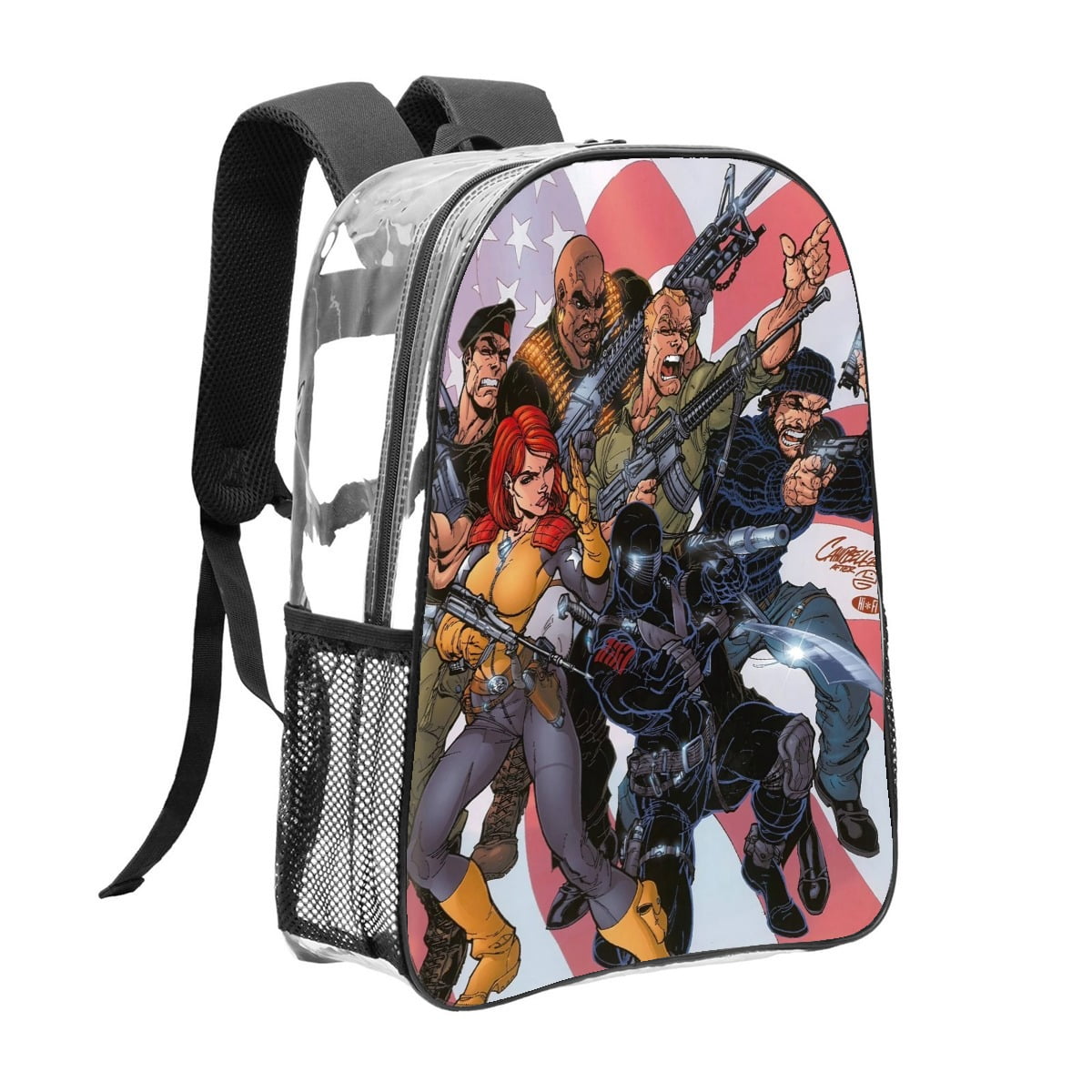 G.I. Joe Pattern Transparent Backpack Lightweight And fashionable ...