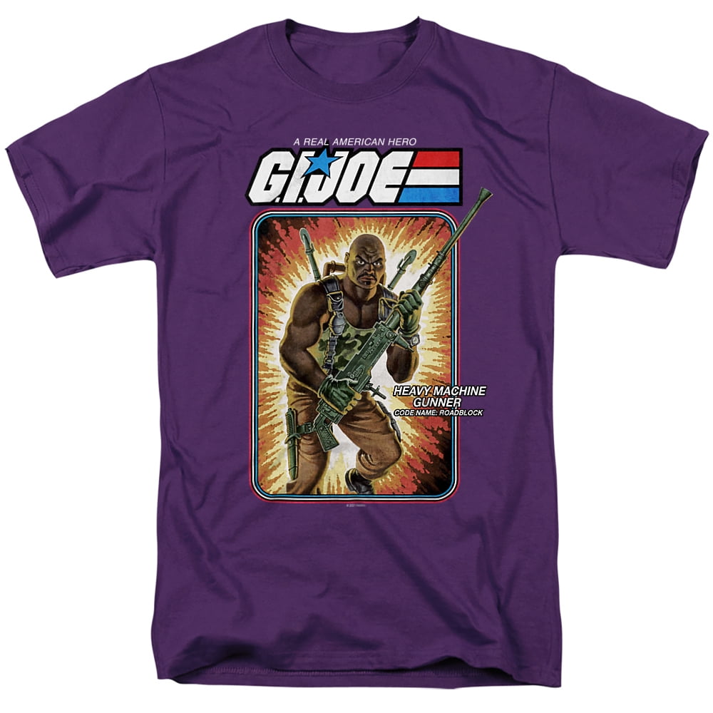 G.I. Joe Roadblock Card Unisex Adult T-Shirt, Purple, Small - Walmart.com