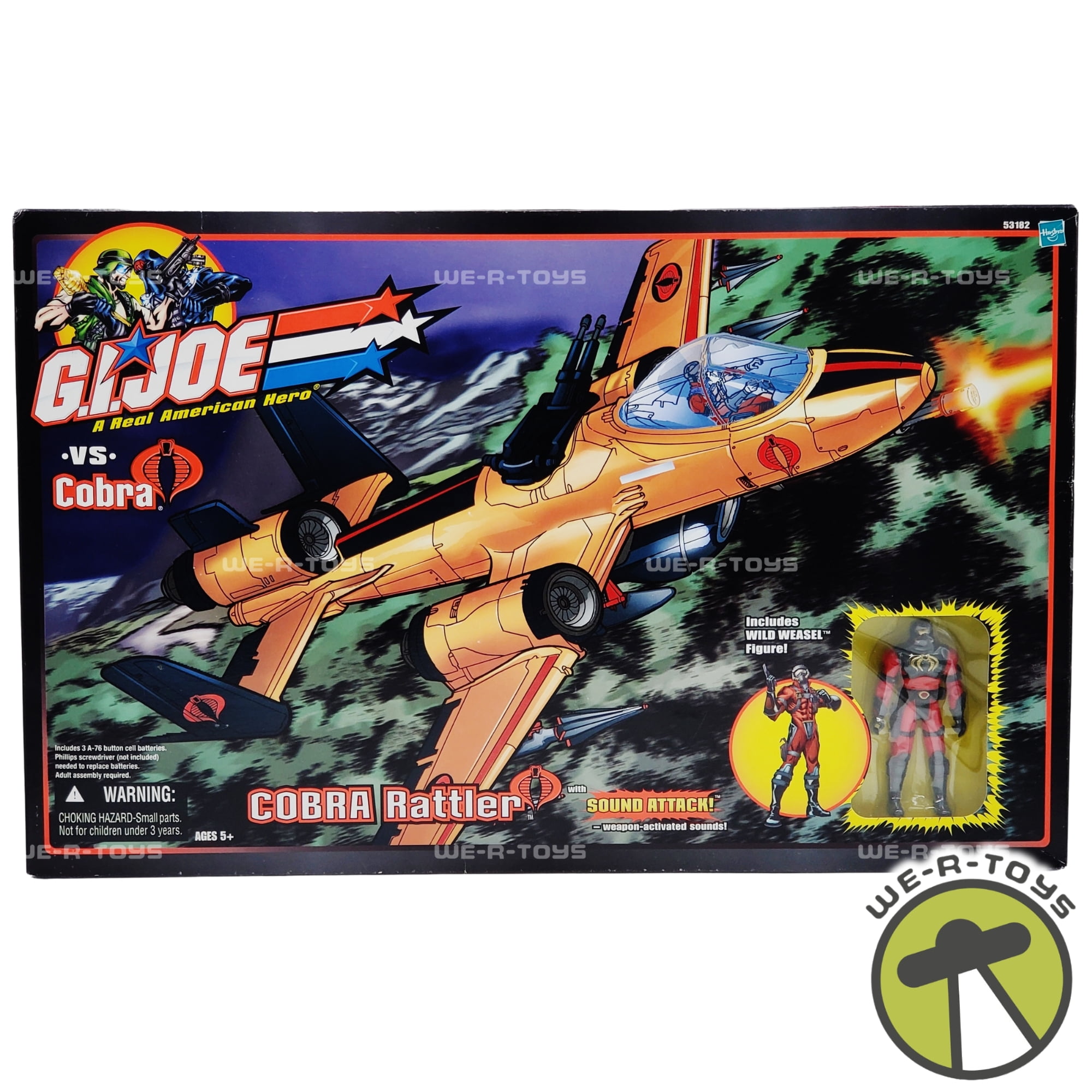 G.I. Joe vs. Cobra Series Cobra Rattler Jet with Wild Weasel Action ...