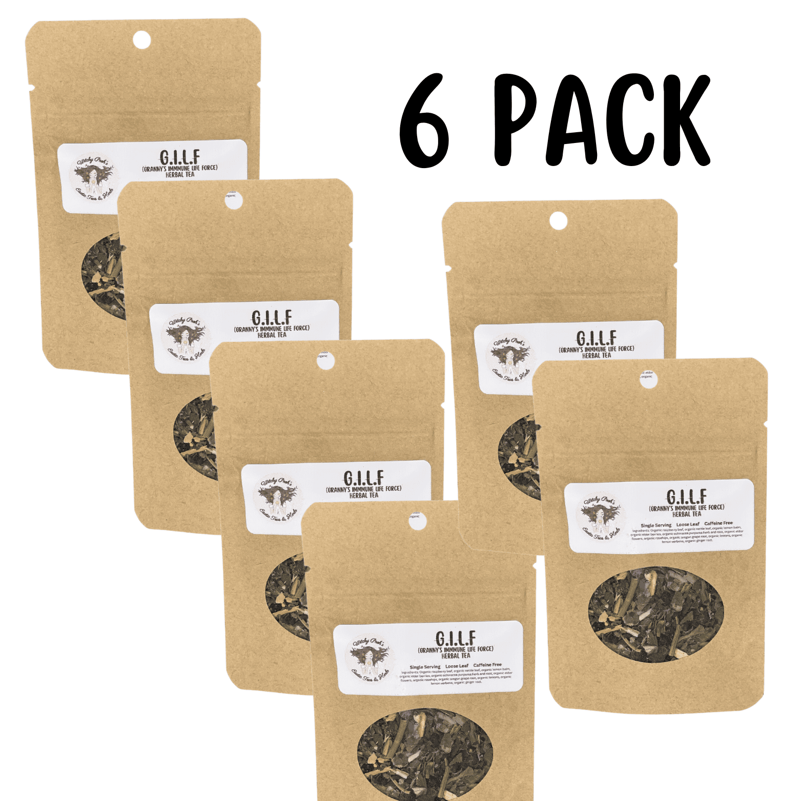 G.I.L.F. Granny's Immune Life Force Tea, Loose Leaf Herbal Functional ...