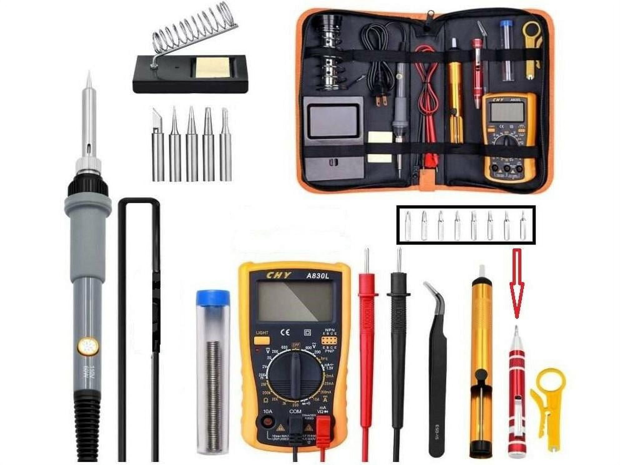 G & J 110V 60W Electric Soldering Iron Gun with Digital Multimeter ...