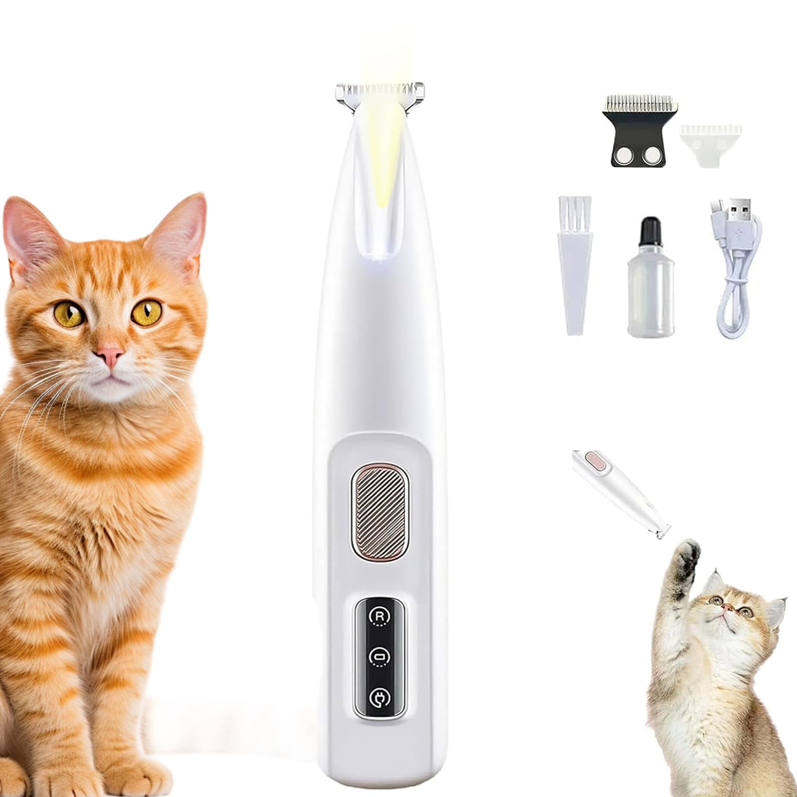G JGOO Cat Trimmer, 2025 New G JGOO Cat Paw Grooming Trimmer Quiet ...