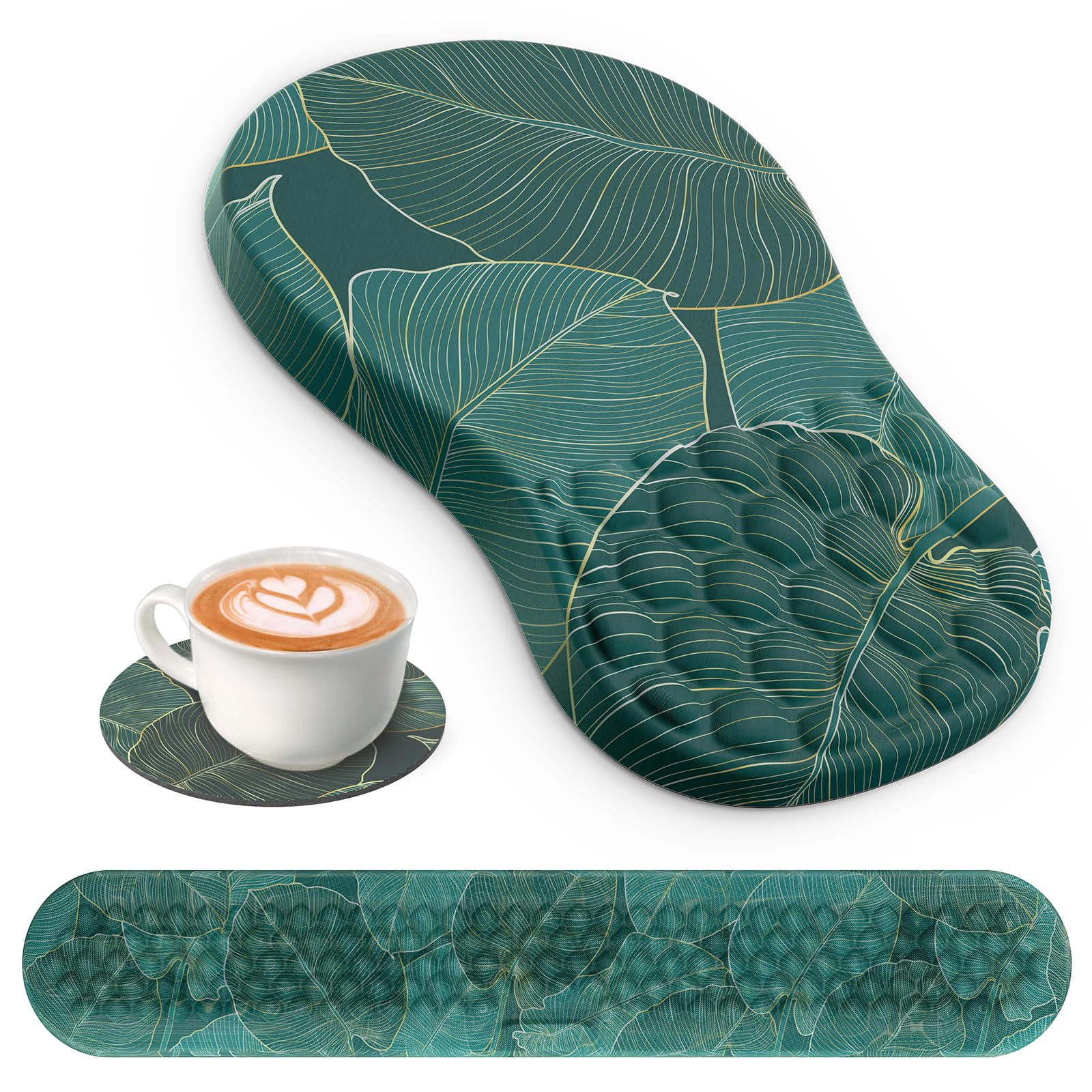 G JGOO Ergonomic Mouse Pad with Wrist Rest, Computer Mouse Pads Pain ...