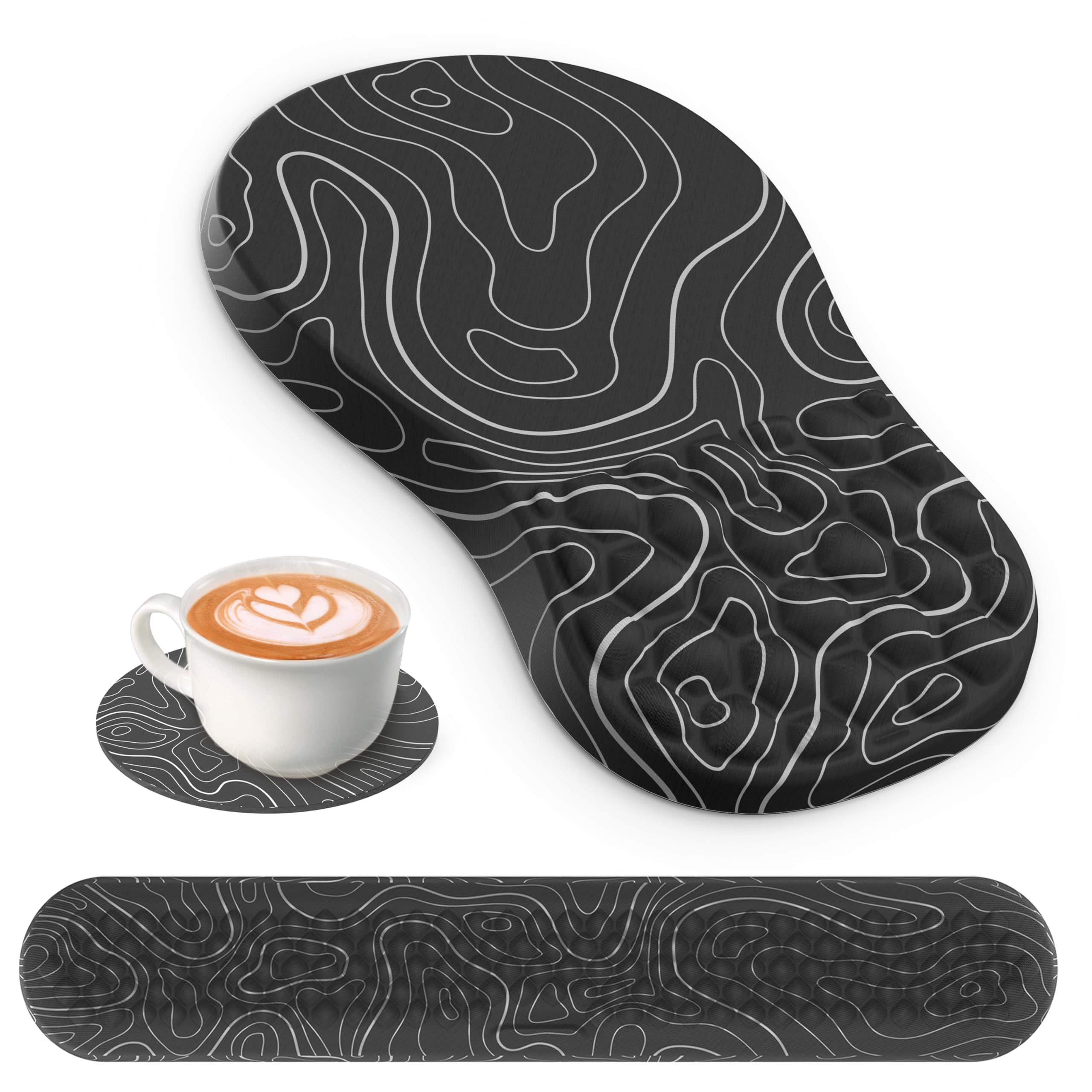 G JGOO Ergonomic Mouse Pad with Wrist Rest, Computer Mouse Pads Pain ...