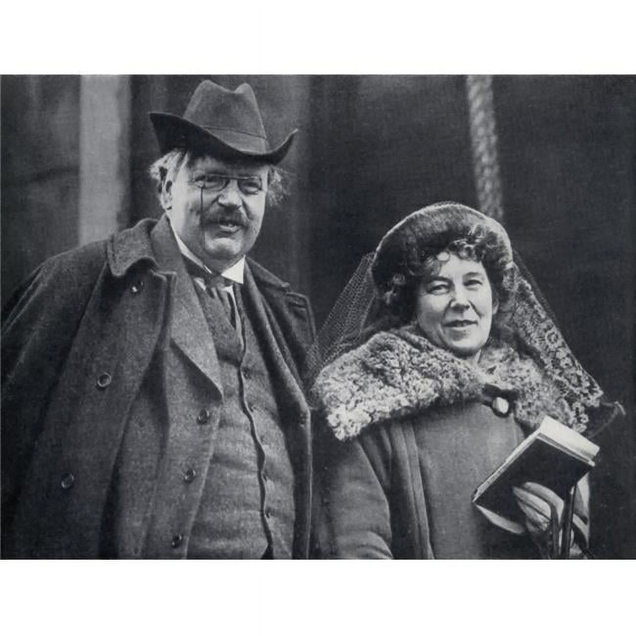 G. K. Chesterton 1874 - 1936 English Author with His Wife Frances Blogg ...