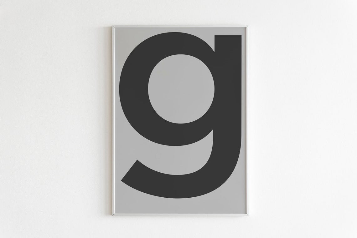 G Letter Wall Art,Letters,Scandinavian Poster,Home Decor,Scandinavian ...