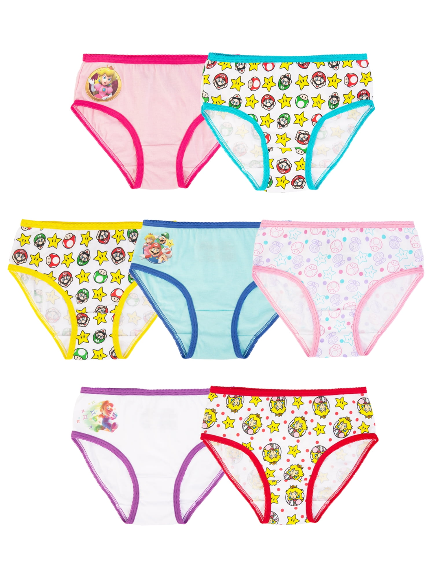 G MARIO GIRLS 7 PACK CHARACTER UNDERWEAR - Walmart.com