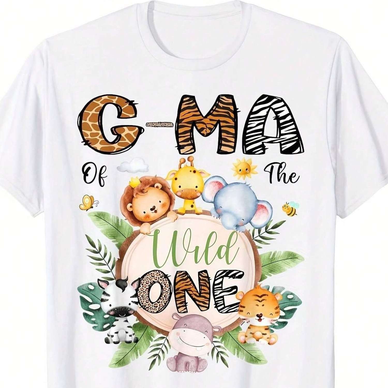 G-Ma Of The Wild One 1St Birthday Jungle Animals T-S1Hirt3590220g wable ...