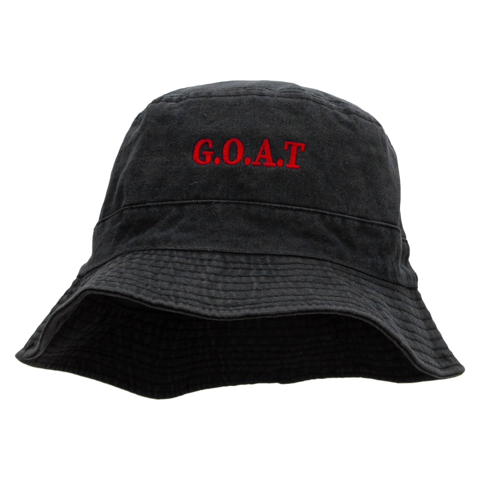 G.O.A.T Embroidered Bucket Hat - Black OSFM - Walmart.com