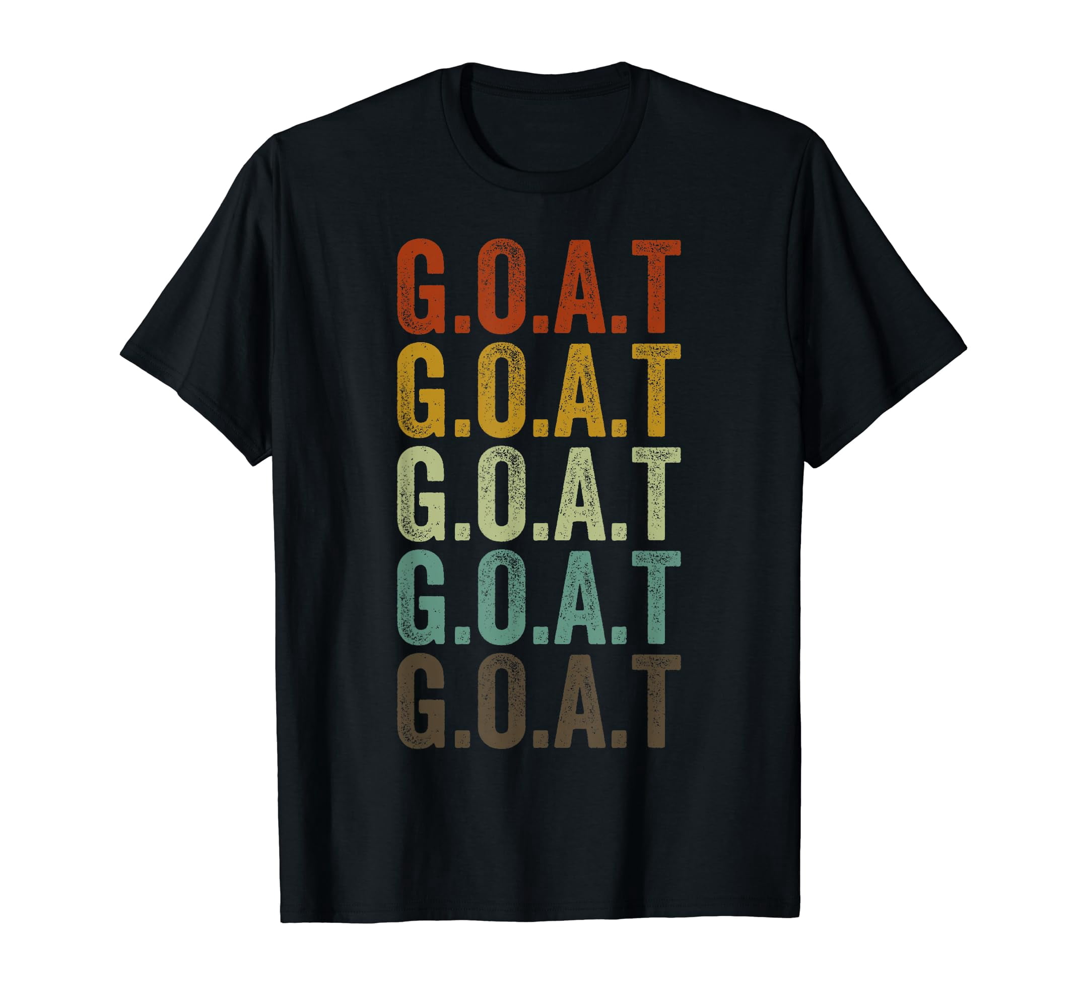 G.O.A.T Goat Greatest Of All Time T-Shirt Black Tee - Walmart.com