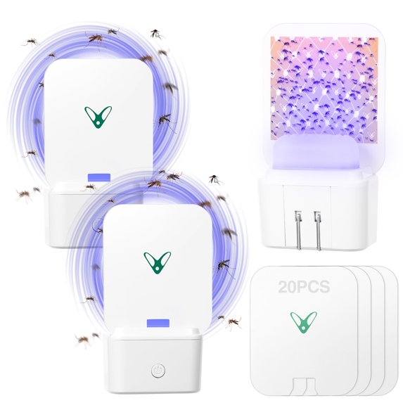 Jahyt2Tech UV Light Flying Insect Trap, Plug-in, ABS, Stickers ...