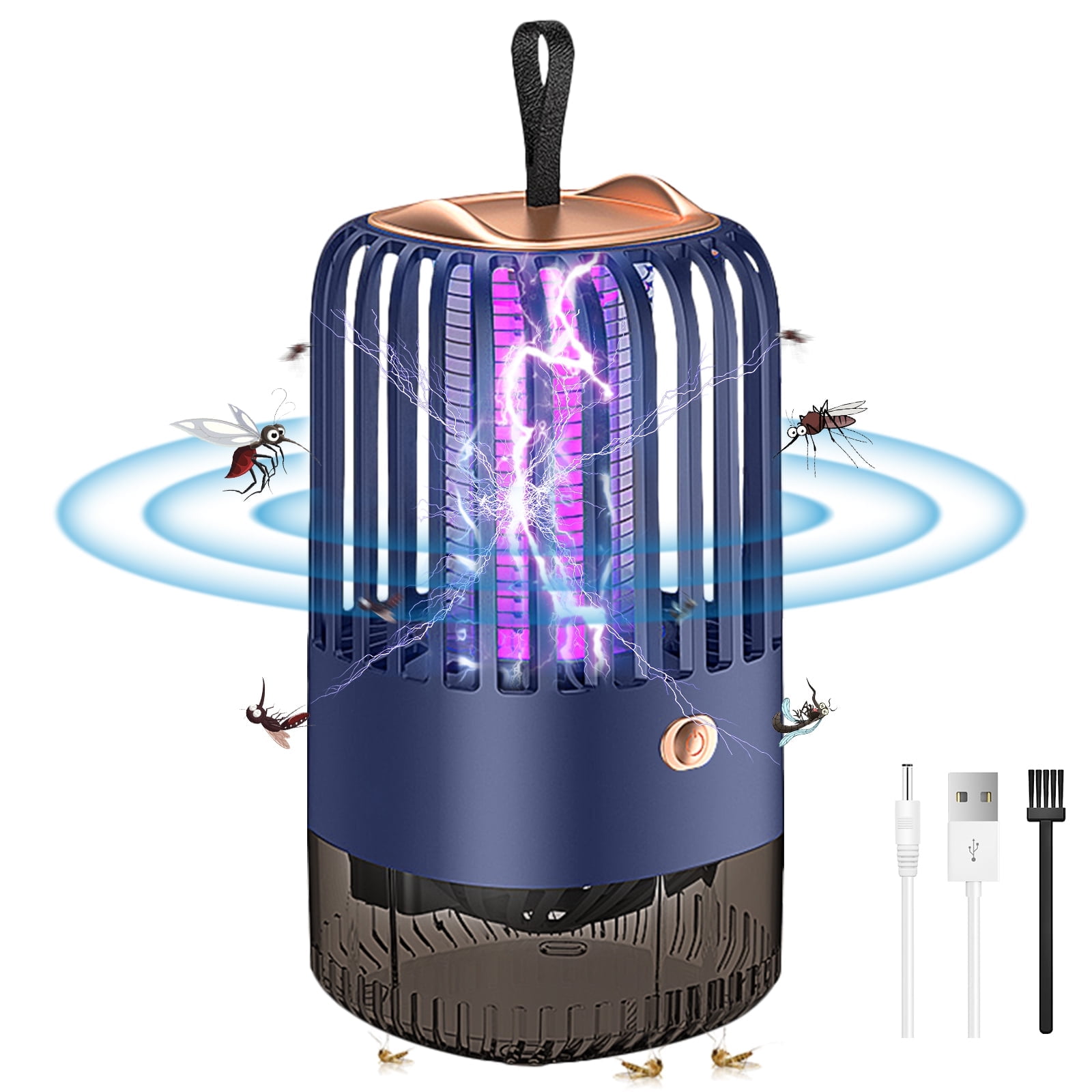 GÂ·PEH Rechargeable Electric Bug Zapper, Waterproof Fly Trap, Indoor ...