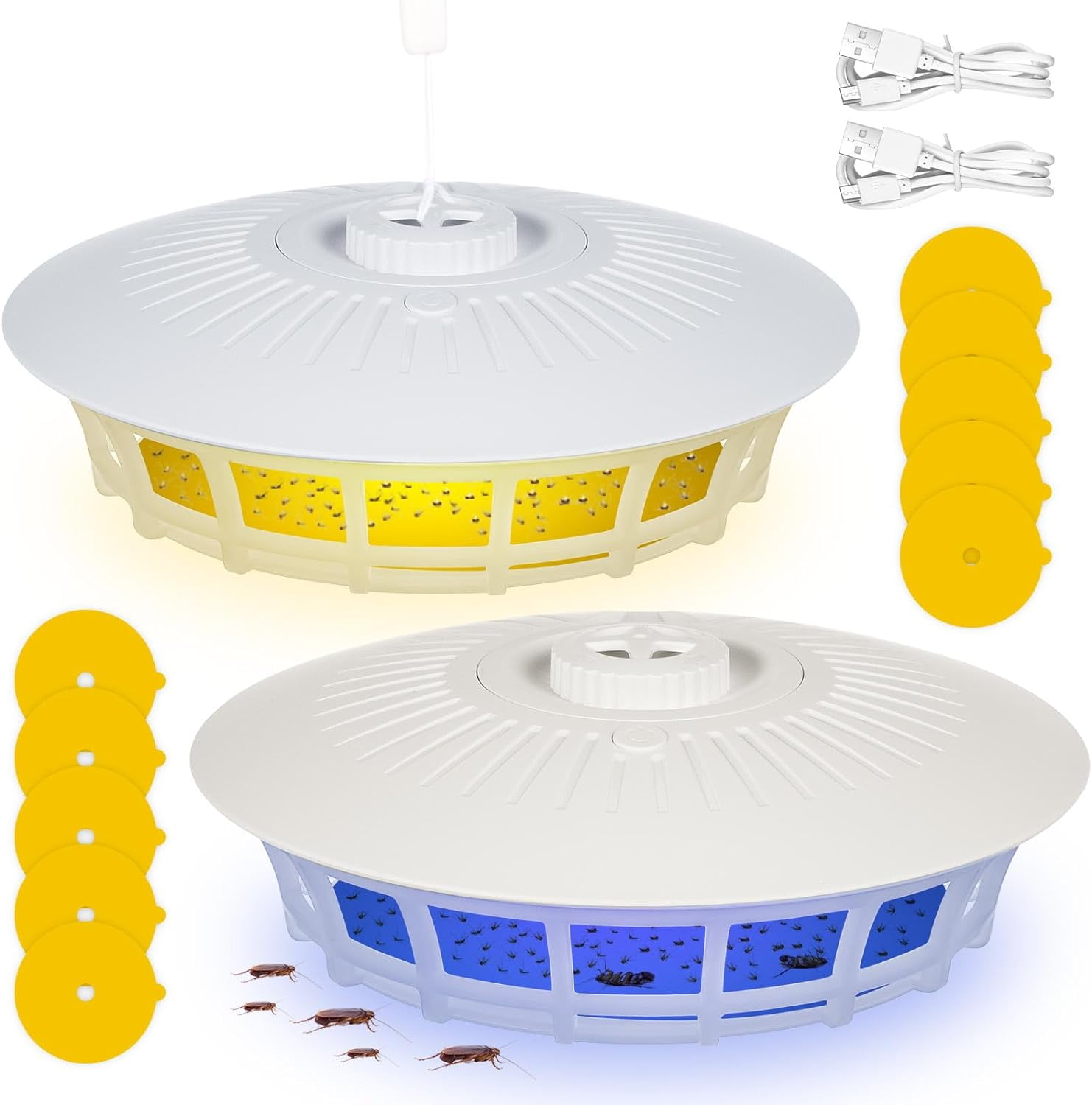 G·PEH Indoor Flea Trapper, Electric Insect Zapper with LED Light, Safe ...
