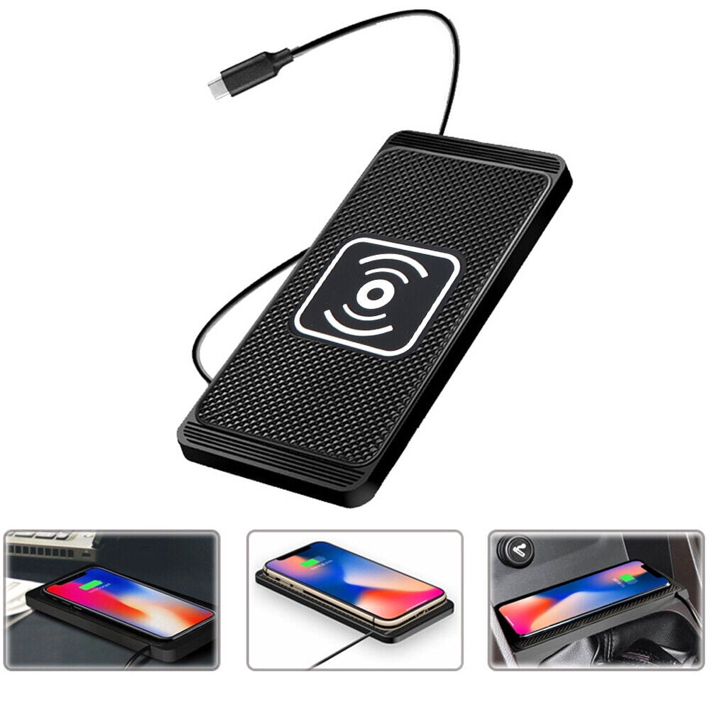 G·PEH Qi Car Cordless Fast Charger Pad Phone Charging Mat Non-Slip for ...