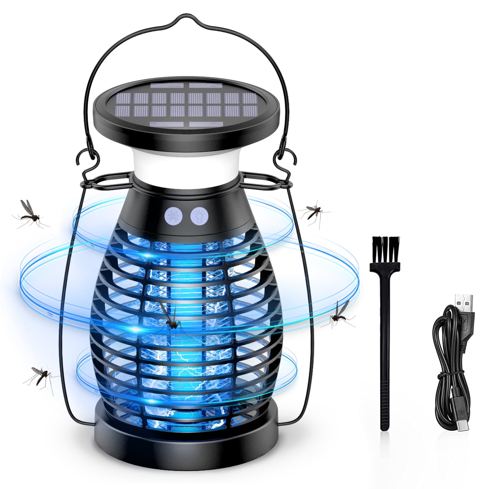 G·PEH Solar Insect Killer, UV Mosquito Trap, Waterproof, Rechargeable ...