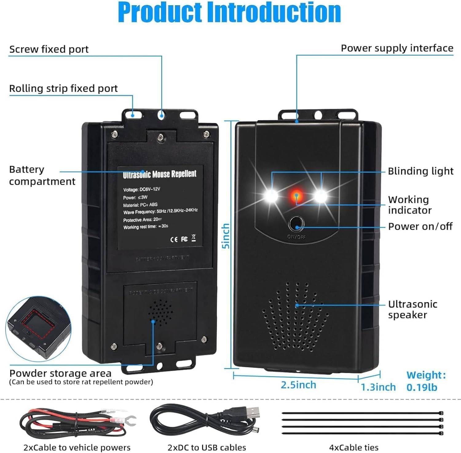 G¬∑PEH Under Hood Ultrasonic Rodent Repellent with Vehicle Powered ...