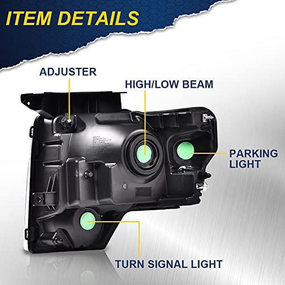 G-PLUS Headlights Assembly, Compatible with 2009 2010 2011 2012 2013 ...