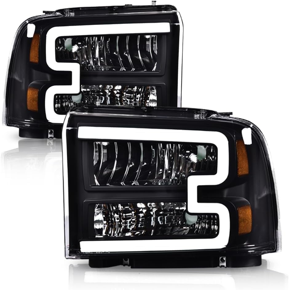 G-PLUS LED DRL Headlights Assembly, Compatible with 2005 2006 2007 Ford ...