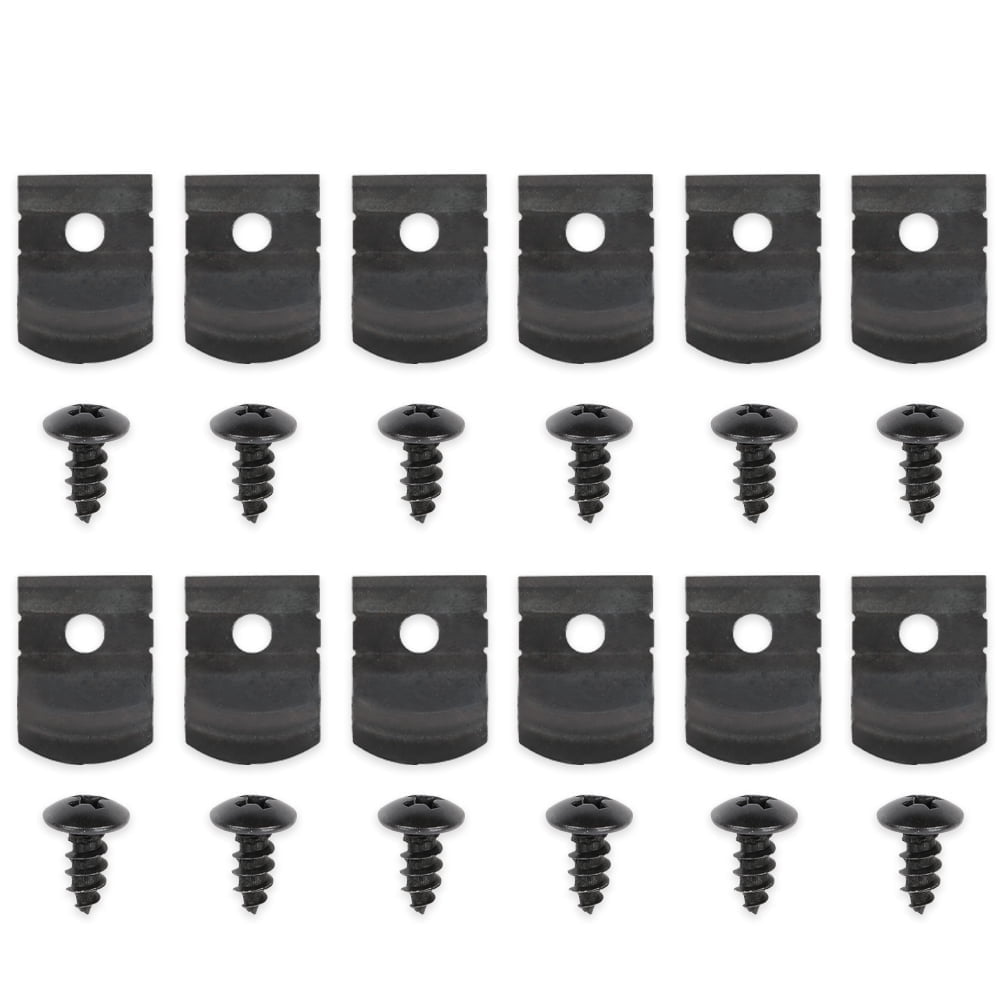 1" Tall Rocker Molding Clips and Screw Set - 12 Pieces Fit for 1962 ...