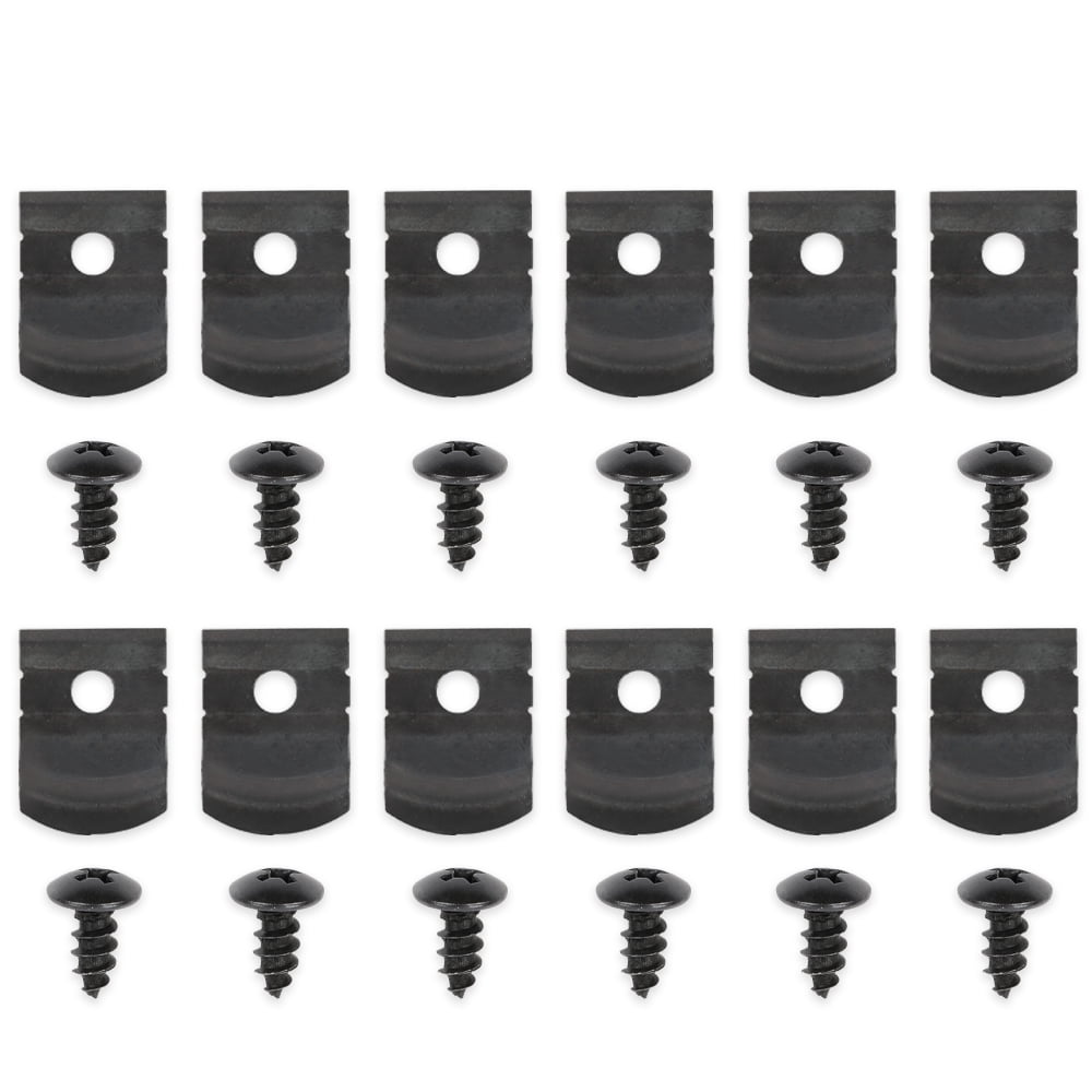 G-Plus 1" Tall Rocker Molding Clips and Screw Set - 12 Pieces Fit for ...