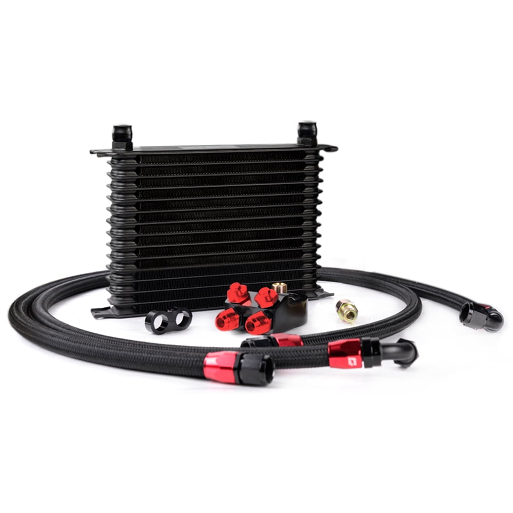 G-Plus 15 Row 10AN Universal Aluminum Engine Transmition Oil Cooler Kit ...