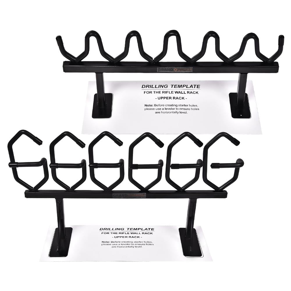 G-Plus 6 Gun Rifle Rack Vertical Carbine Hanger Shotgun Hook Wall Mount ...