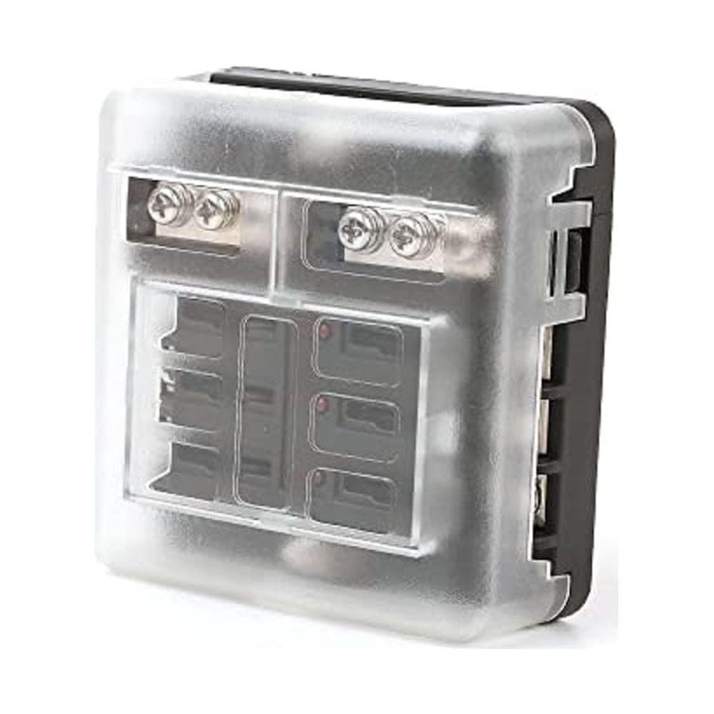 6 Way Fuse Block Blade Fuse Box Fit for LED Indicator for 12V 24V Car ...